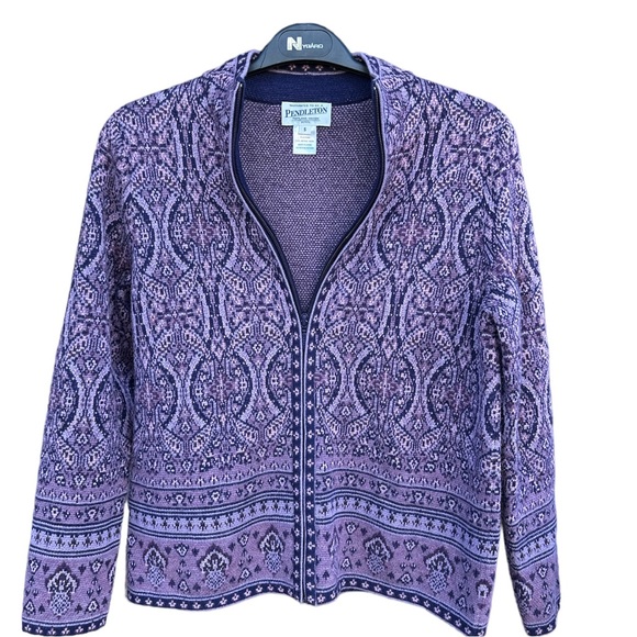 Pendleton | Sweaters | Vintage Pendletonwomens Merino Wool Full Zip ...